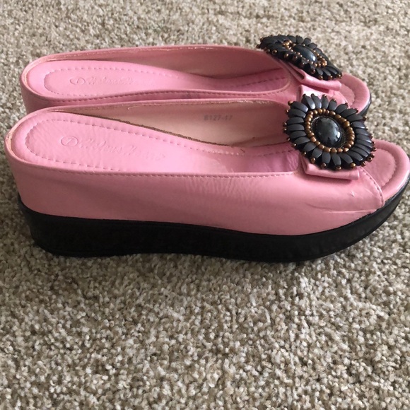 Helens Heart | Shoes | Helens Heart Platform Sandals Pink Some Scuffs ...